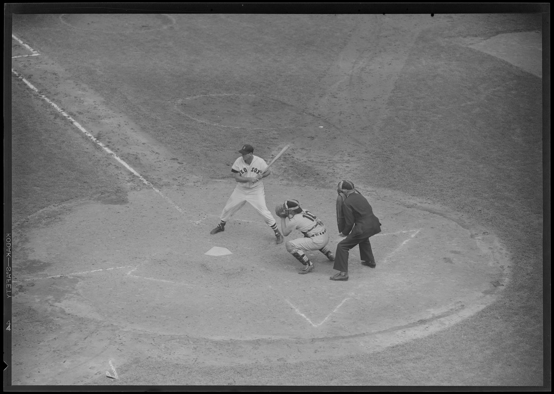Ted Williams takes a pitch at Fenway - Digital Commonwealth