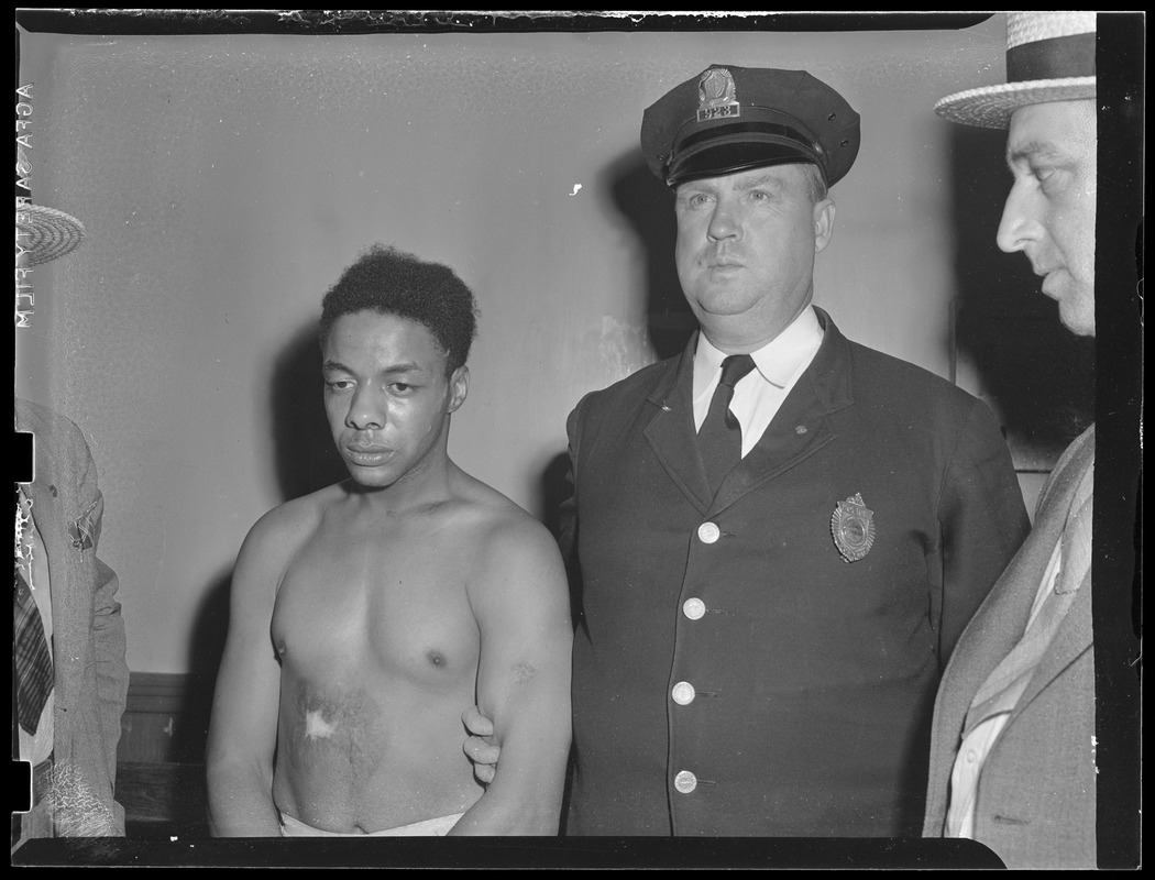 Cop with suspect in custody - Digital Commonwealth