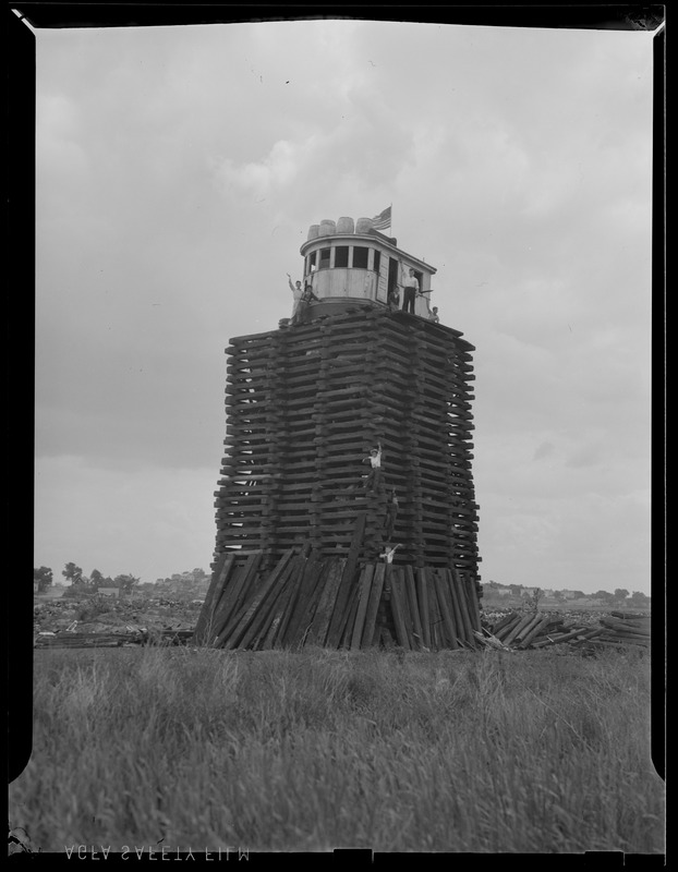 Fourth of July bonfire - Digital Commonwealth
