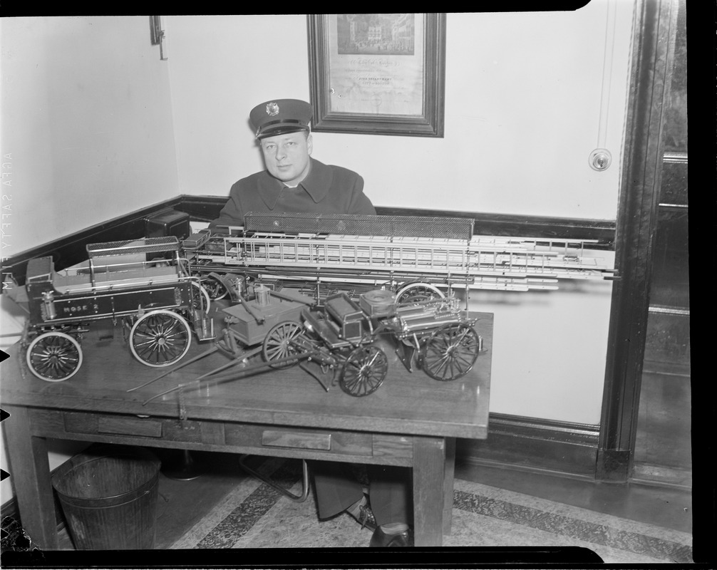 Fireman and model engines - Digital Commonwealth