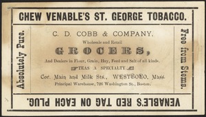 St. George Brand Venable's Tobacco. - Digital Commonwealth