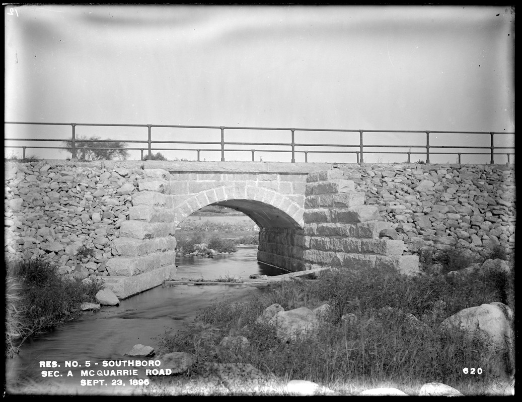 Sudbury Reservoir, Section A, stone arch culvert at McQuarrie Road ...