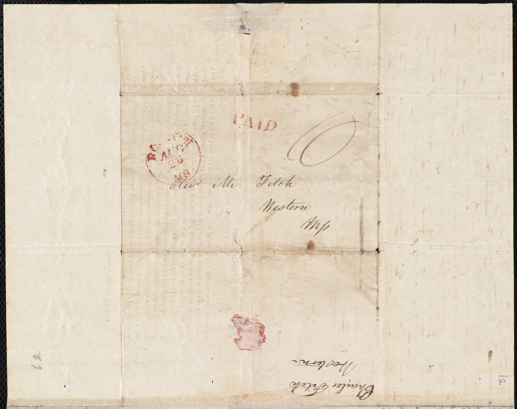 Letter from Charles Fitch, to Amos Augustus Phelps, [1833] - Digital Commonwealth