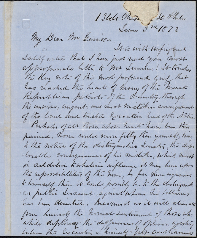 Letter from Isaiah Price, Phila[delphia, Pa.], to William Lloyd ...