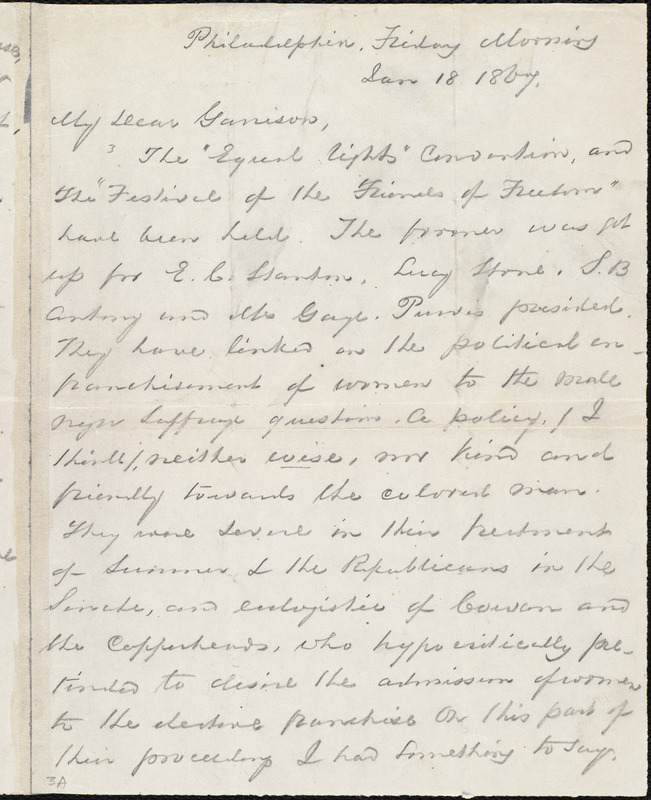Letter from George Thompson, Philadelphia, [Pa.], to William Lloyd ...
