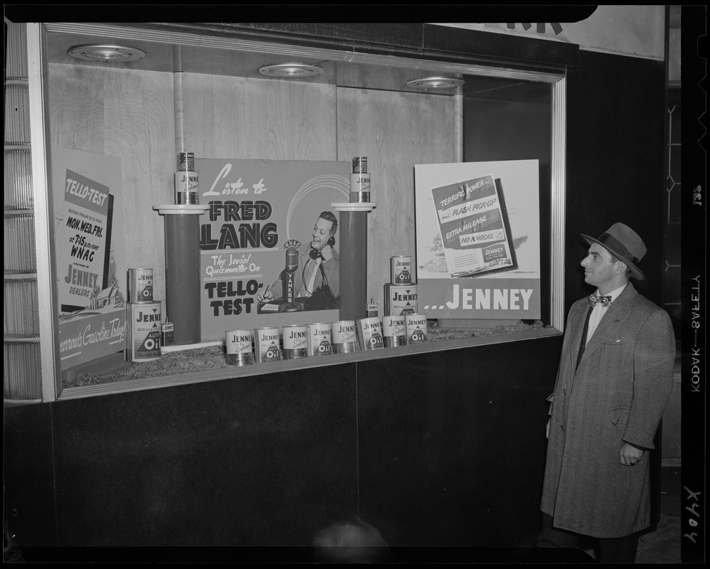 Window display for Tello-Test with Fred Lang on WNAC sponsored by ...