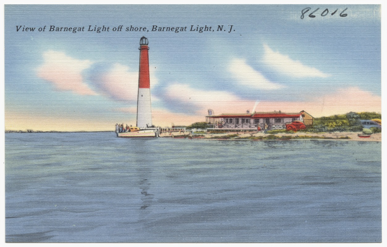View of Barnegat Light off shore, Barnegat Light, N. J. - Digital ...
