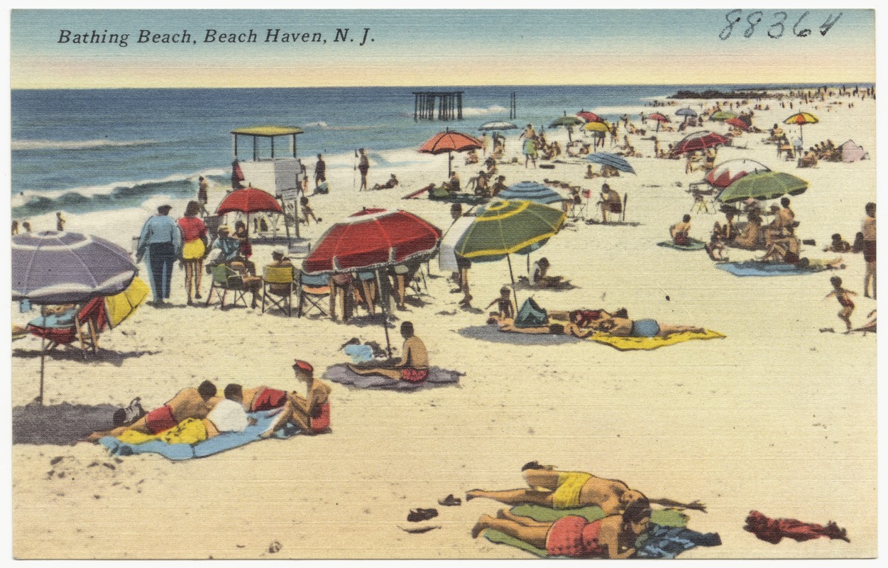 Bathing beach, Beach Haven, N. J. - Digital Commonwealth