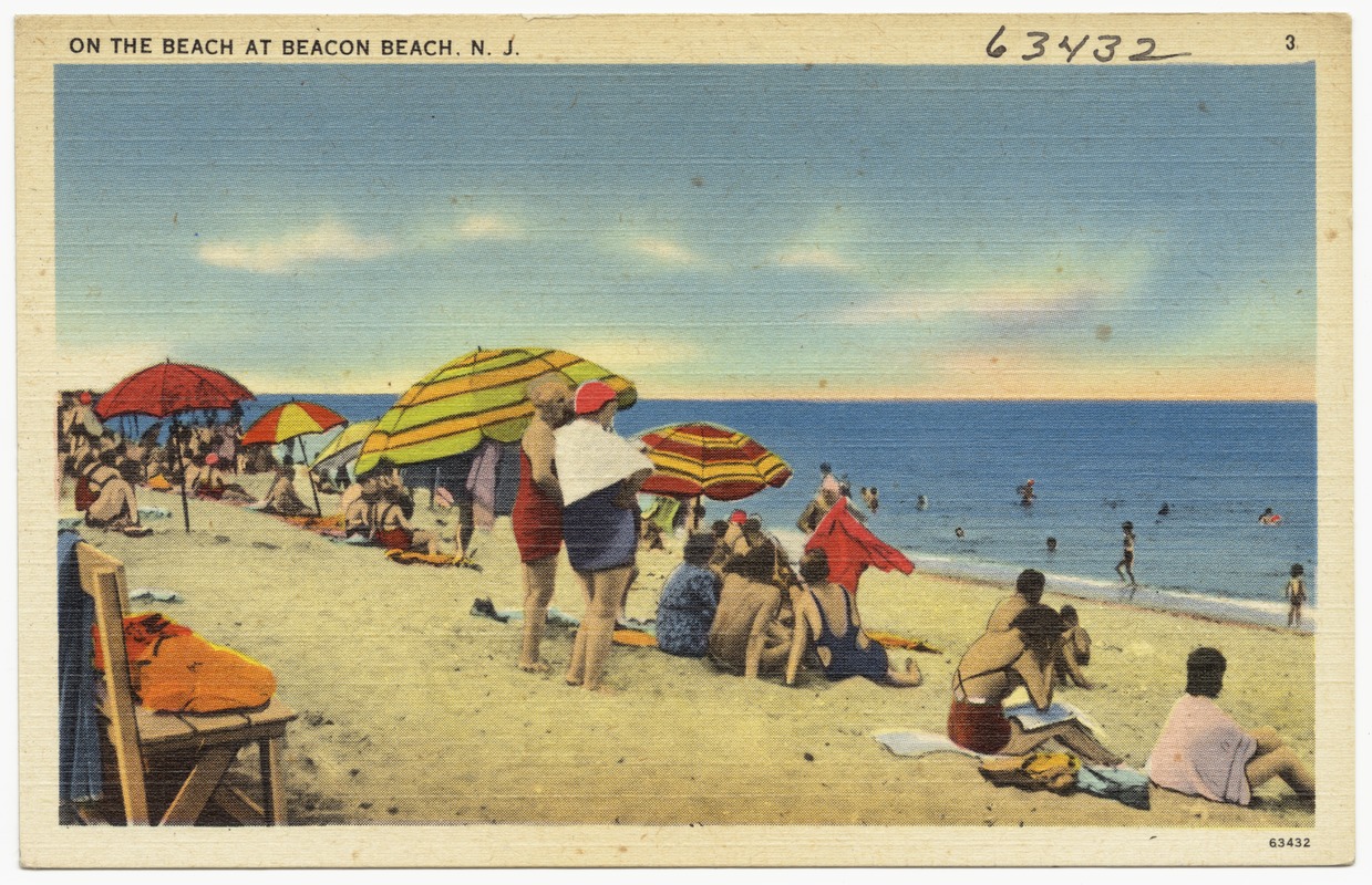 On the beach at Beacon Beach, N. J. - Digital Commonwealth