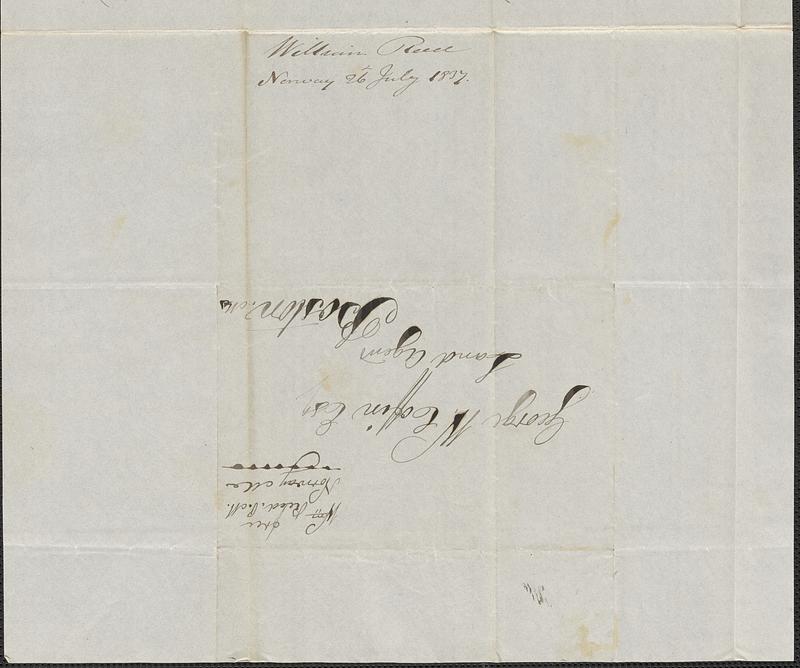 William Reed to George Coffin, 26 July 1837 - Digital Commonwealth