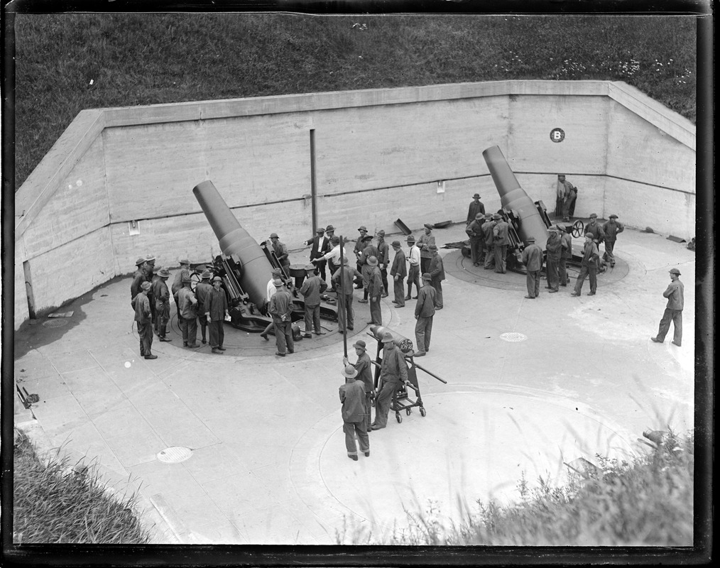 Mortars, Fort Andrews, Peddock's Island - Digital Commonwealth
