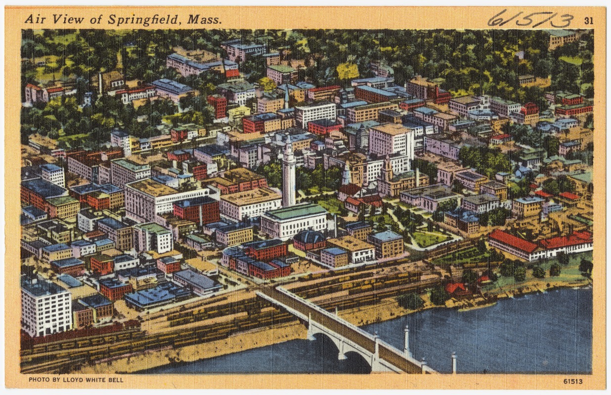 Air view of Springfield, Mass. - Digital Commonwealth