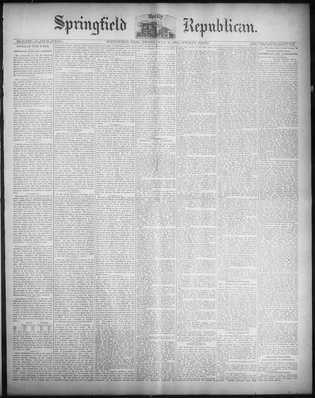 Springfield Weekly Republican - Digital Commonwealth