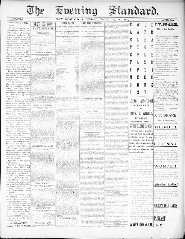 Evening Standard. November 09, 1889 - Digital Commonwealth