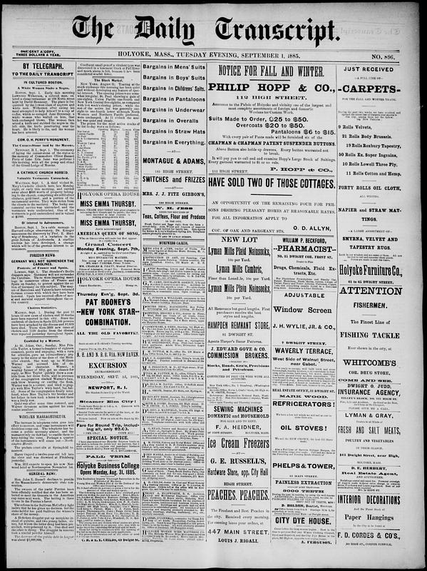 The Daily Transcript. September 01, 1885 - Digital Commonwealth