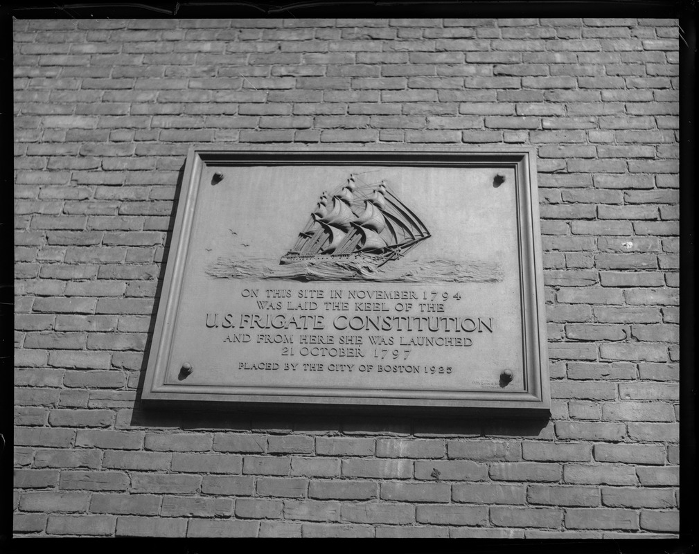 Plaque commemorating USS Constitution on Atlantic Ave. - Digital ...