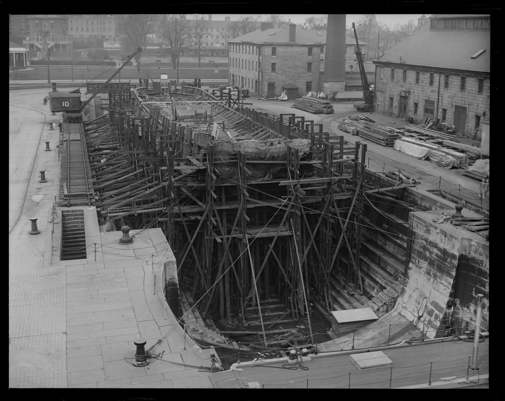 USS Constitution under construction at Navy Yard - Digital Commonwealth