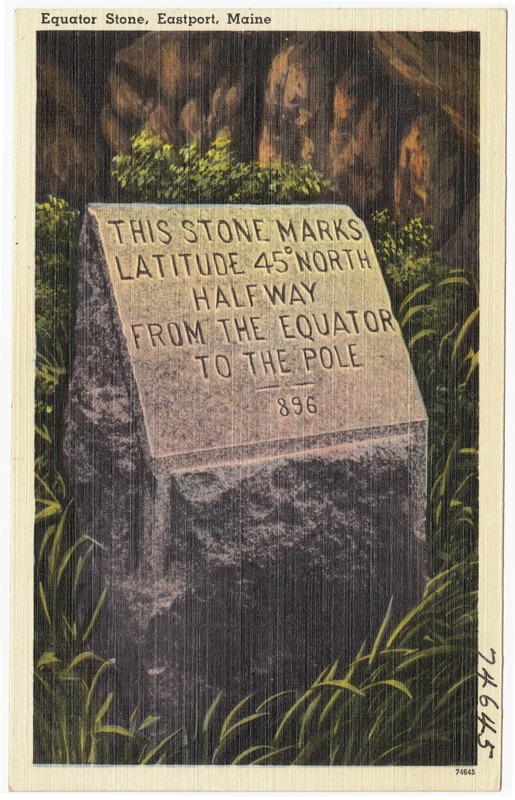 Equator Stone, Eastport, Maine - Digital Commonwealth