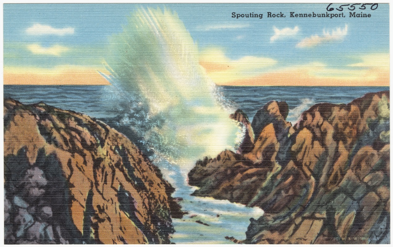 Spouting Rock, Kennebunkport, Maine - Digital Commonwealth