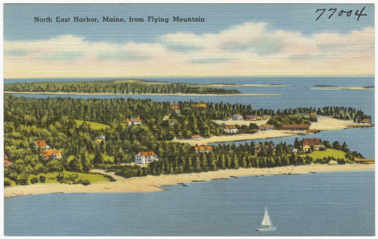 North East Harbor, Maine, from Flying Mountain - Digital Commonwealth