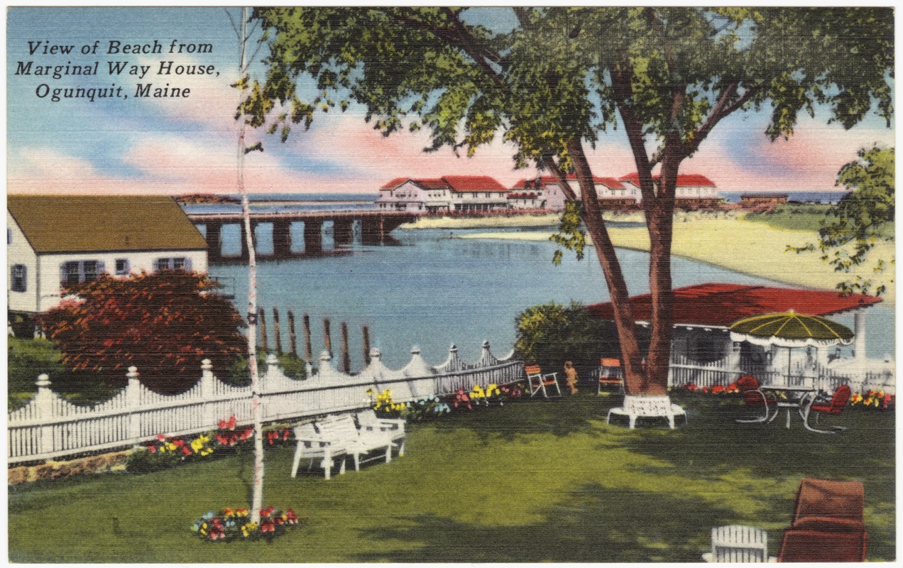 View of the Beach from Marginal Way House, Ogunquit, Maine - Digital ...