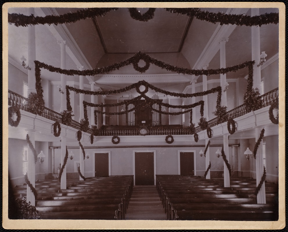 Church on the Hill: interior facing choir loft - Digital Commonwealth