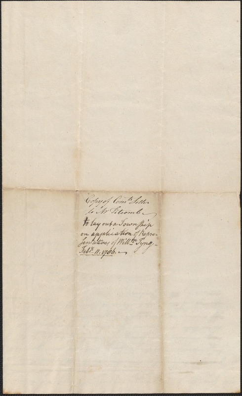 John Brooks, Samuel Phillips, and Nathaniel Wells to Samuel Titcomb, 11 ...