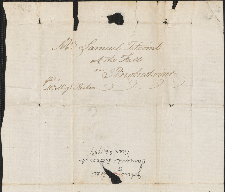 John Lee to Samuel Titcomb, 26 March 1787 - Digital Commonwealth