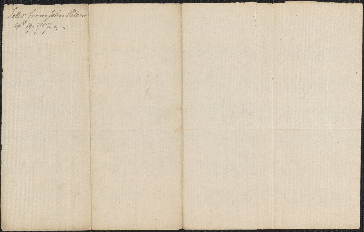 John Peters to Samuel Phillips and additional members of the Committee ...