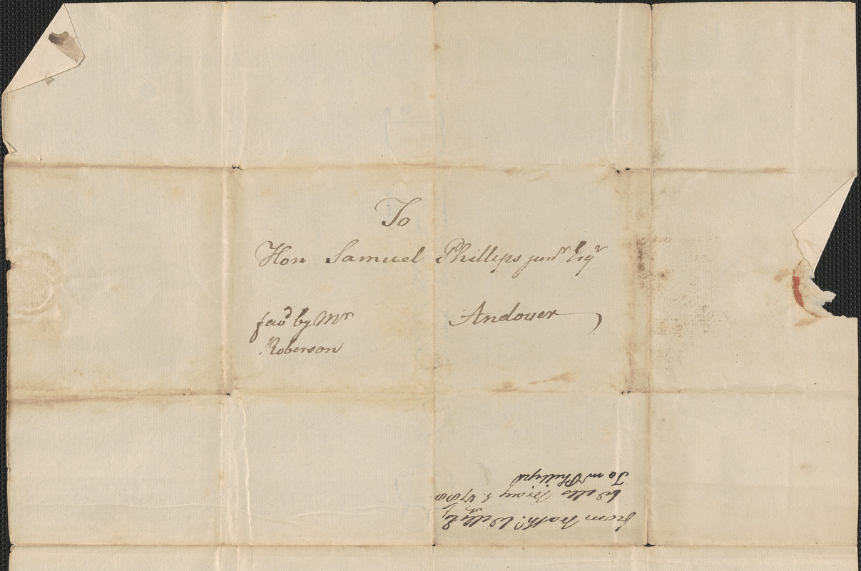 Nathaniel Wells to Samuel Phillips, 1 May 1788 - Digital Commonwealth