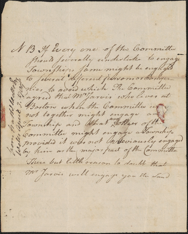 Nathaniel Wells to Captain James Webbe, 3 April 1789 - Digital Commonwealth