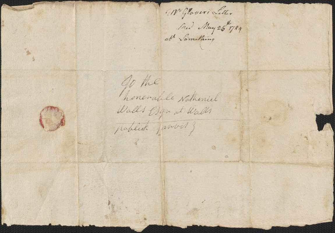 John Glover to Nathaniel Wells, 25 May 1789 - Digital Commonwealth