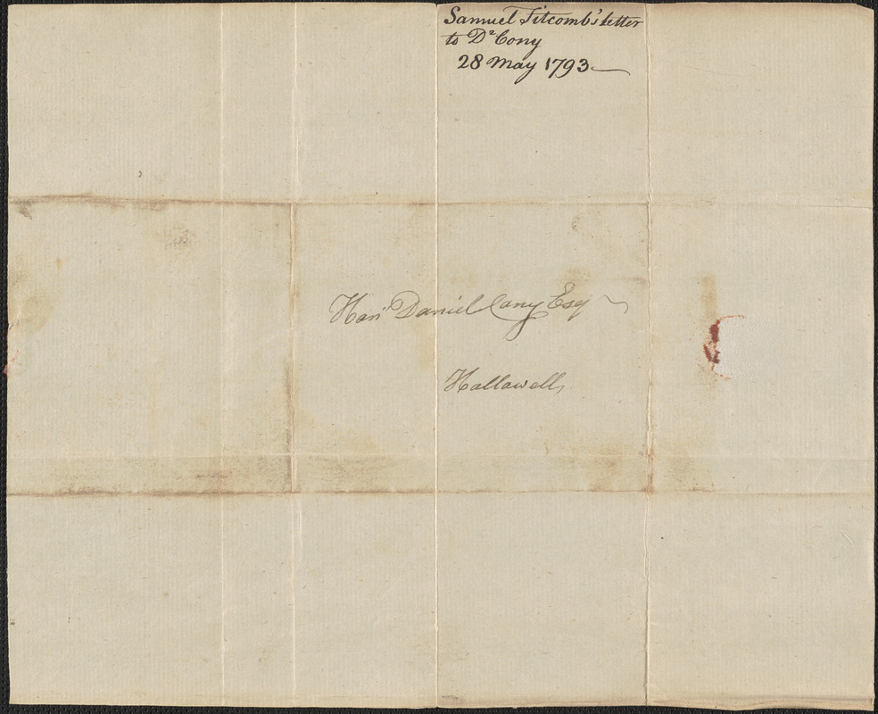 Samuel Titcomb to Daniel Cony, 28 May 1793 - Digital Commonwealth