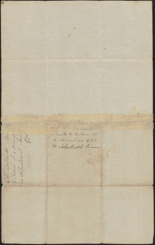 Ephraim Ballard to the Committee for the Sale of Eastern Lands, 12 ...