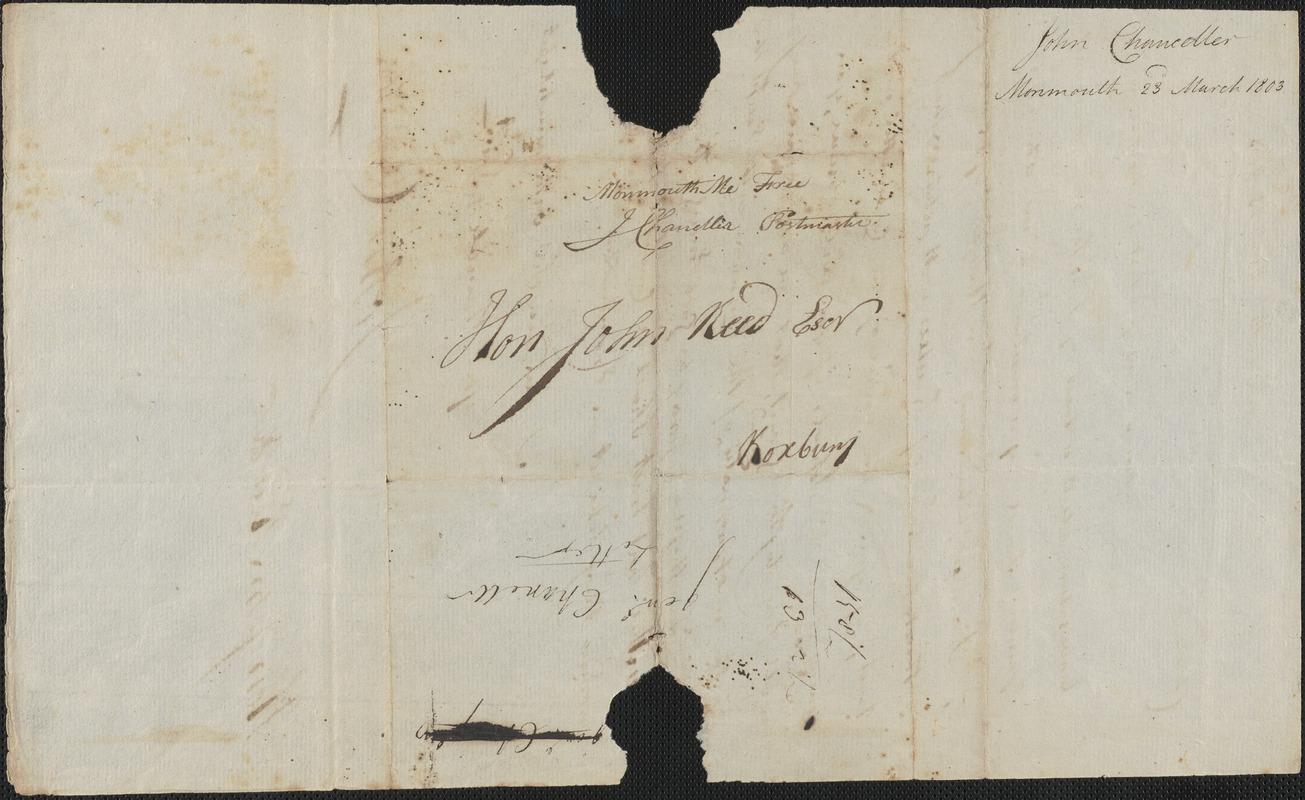 John Chandler to John Read, 23 March 1803 - Digital Commonwealth