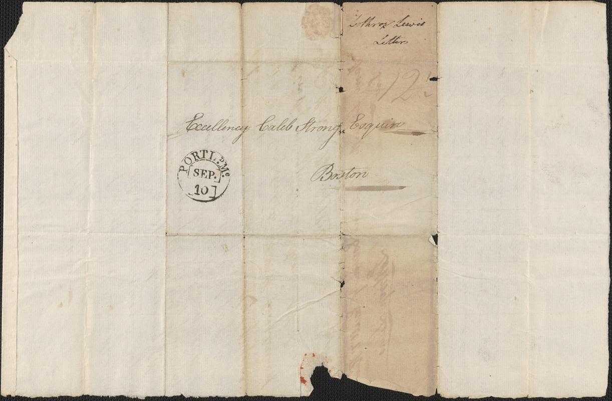 Lothrop Lewis to Caleb Strong, 7 September 1805 - Digital Commonwealth