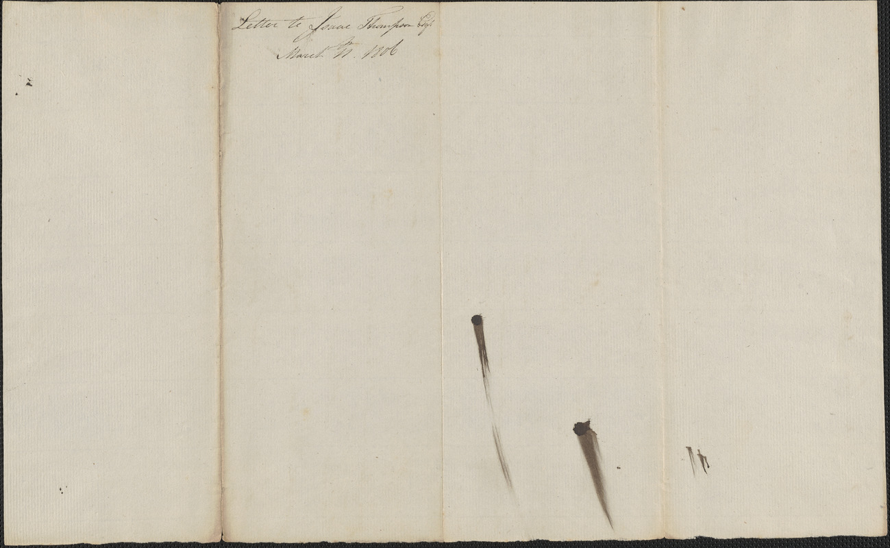 John Read to Isaac Thompson, 11 March 1806 - Digital Commonwealth