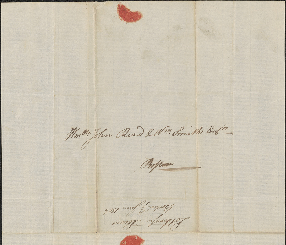 Lothrop Lewis to John Read and William Smith, 9 June 1806 - Digital ...