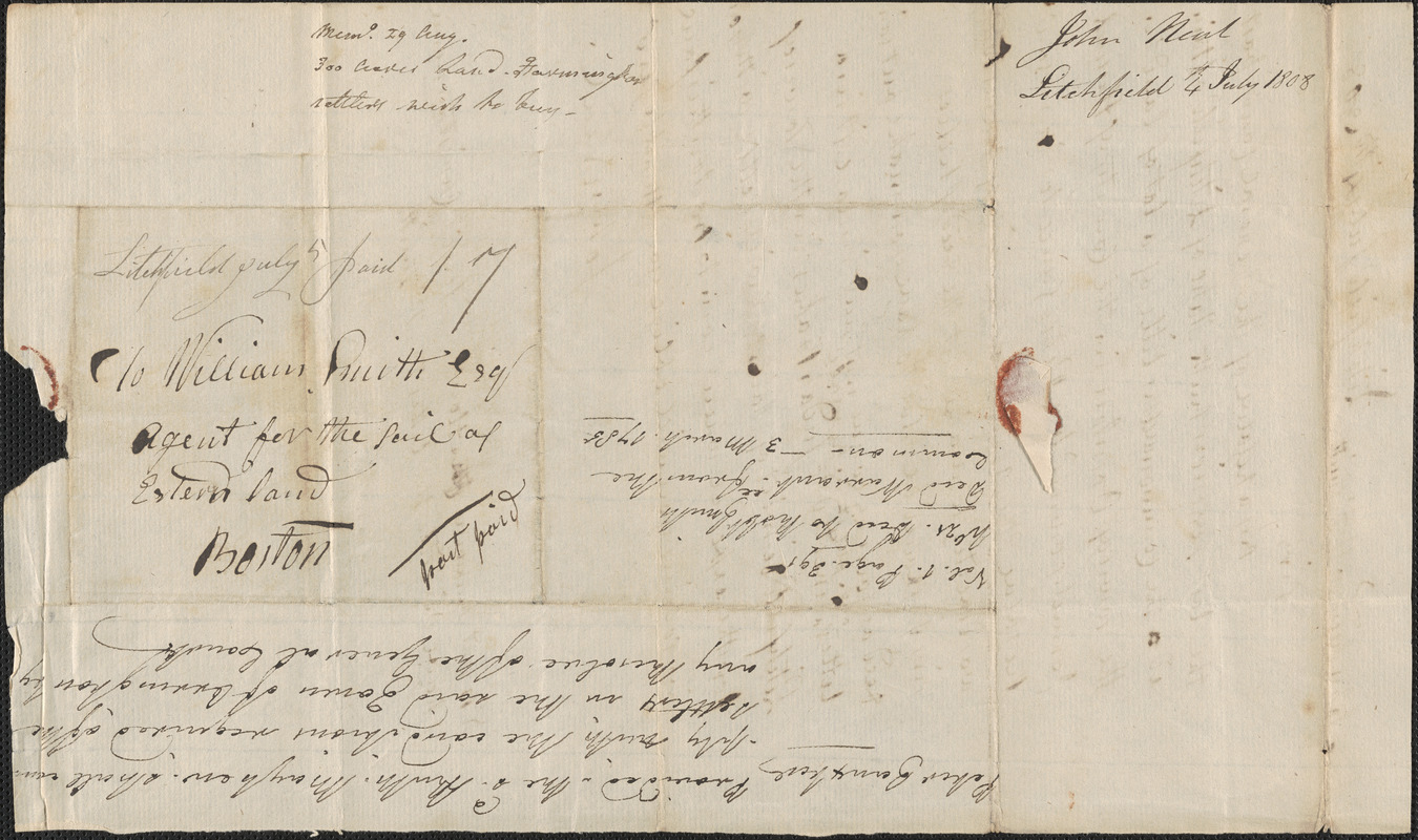 John Neal to John Read and William Smith, 4 July 1808 - Digital ...