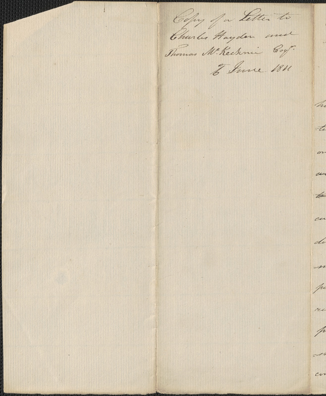 John Read and William Smith to Charles Hayden and Thomas McKecknie, 6 ...