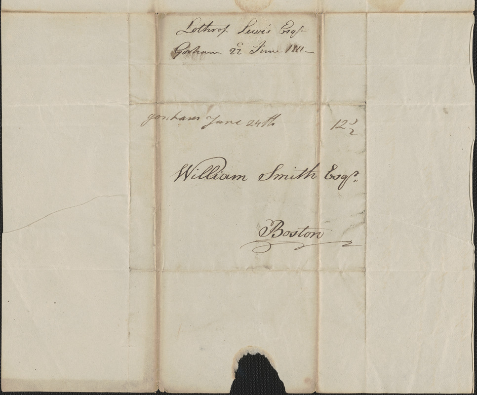Lothrop Lewis to John Read and William Smith, 22 June 1811 - Digital ...