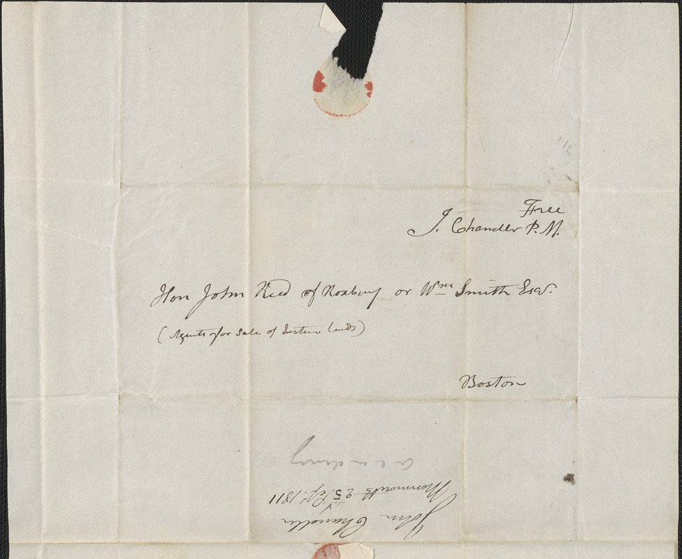John Chandler to John Read and William Smith, 25 September 1811 ...