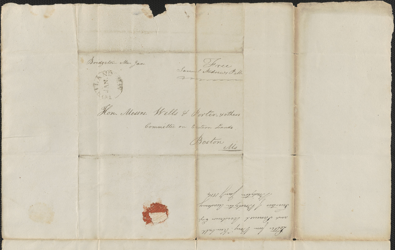 Benjamin Kimball and Samuel Andrews to the Committee for the Sale of ...