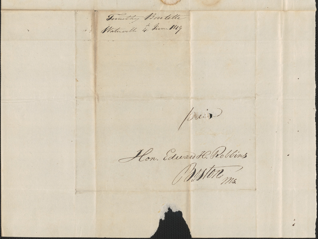 Timothy Boutelle to Edward Robbins, 4 June 1819 - Digital Commonwealth