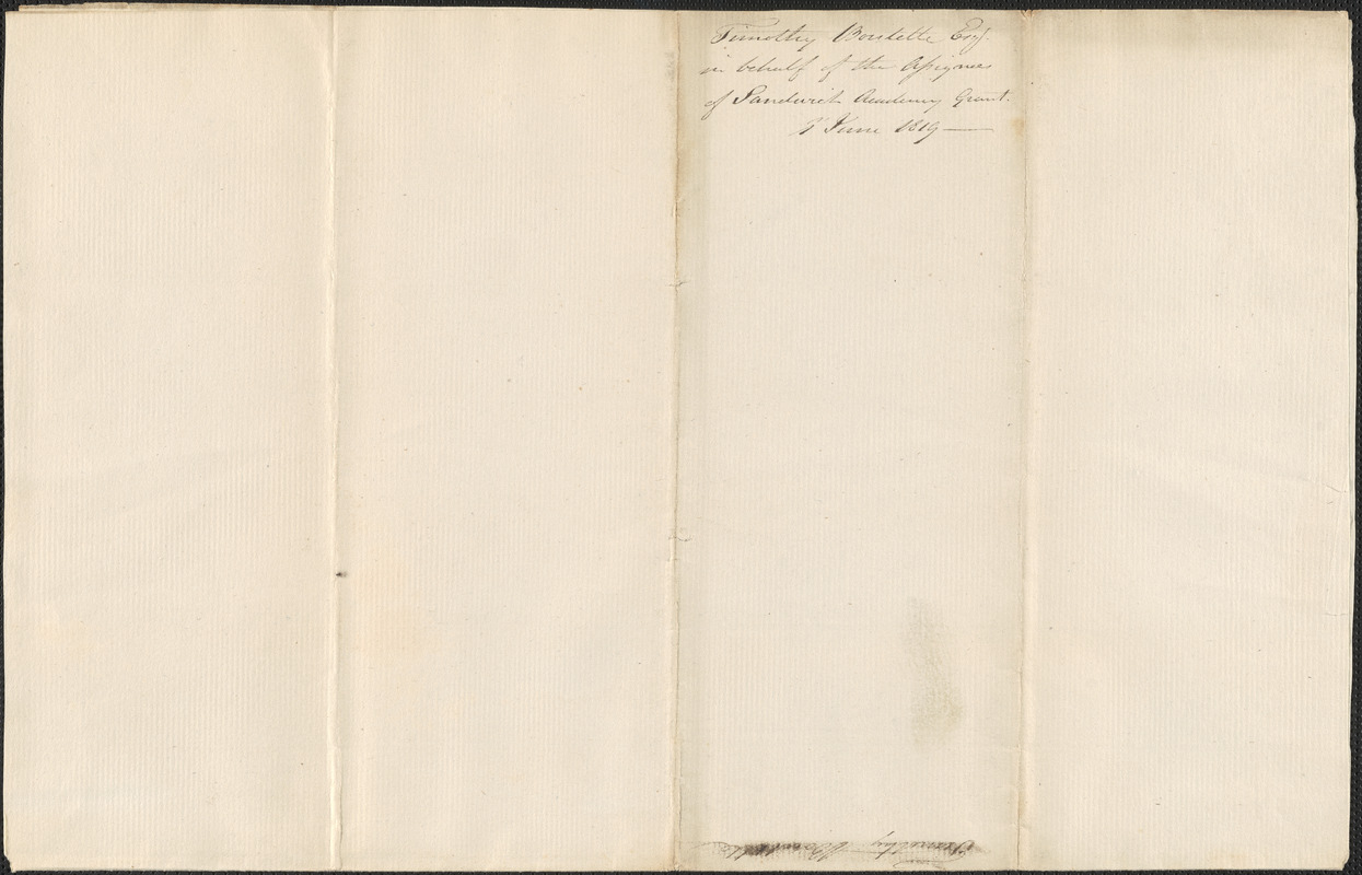 Timothy Boutelle to the Commissioners of the Land Office, 9 June 1819 ...