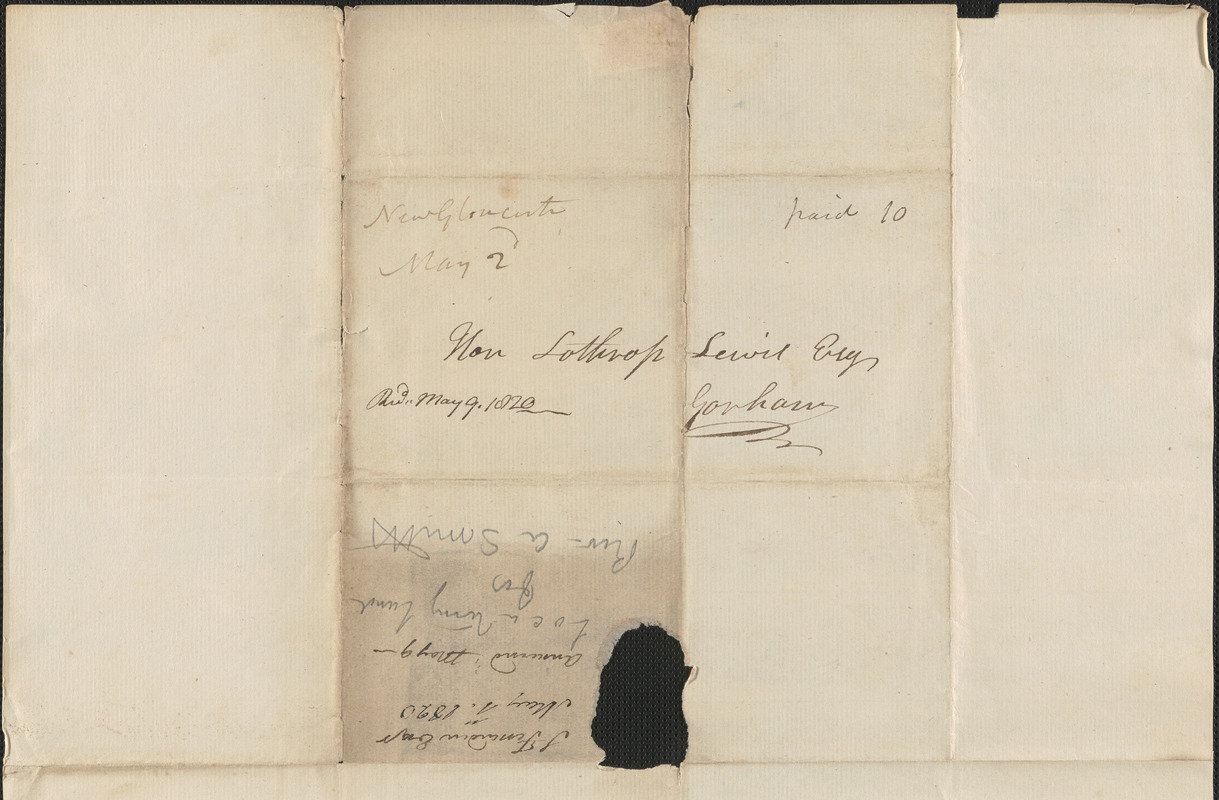 Samuel Fessenden to Lothrop Lewis, 1 May 1820 - Digital Commonwealth