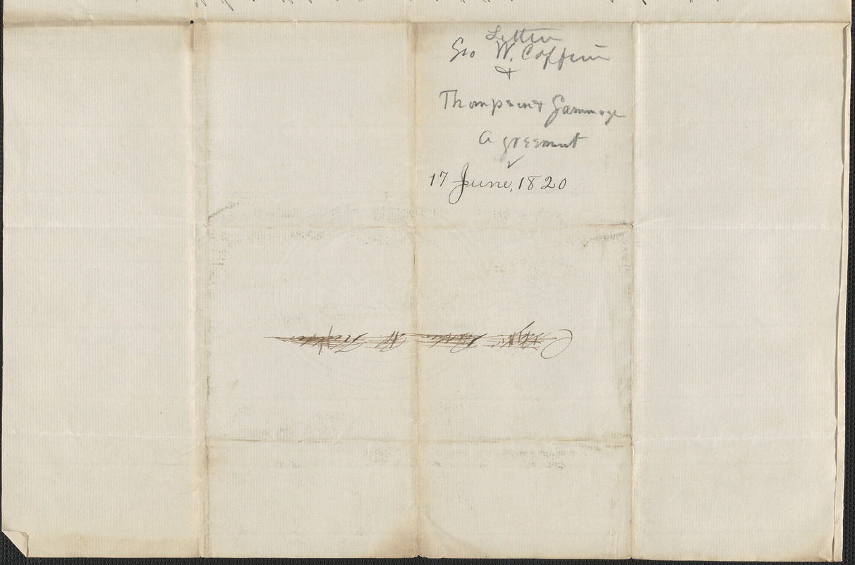 George Coffin to Benjamin Rowe, Thomas Thompson, and John Gammage, 17 ...