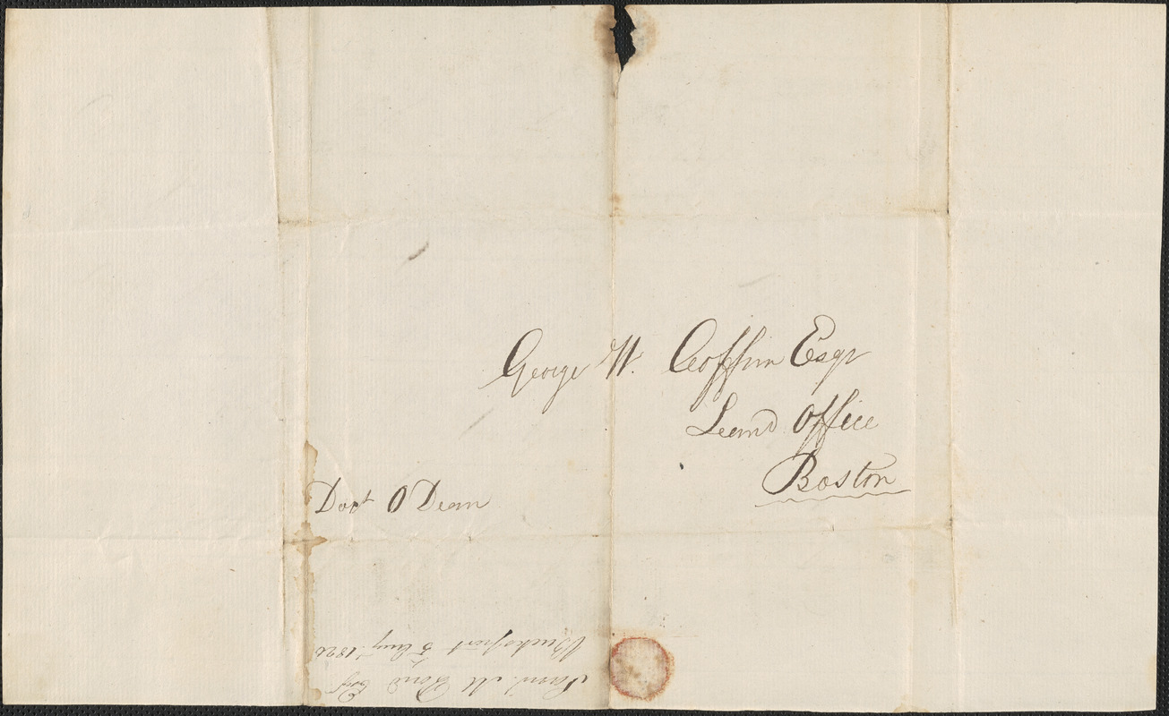 Samuel Pond to George Coffin, 5 August 1820 - Digital Commonwealth