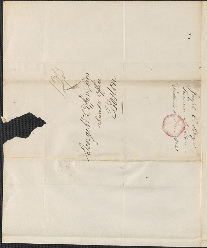 Joseph Boyd to George Coffin, 15 November 1820 - Digital Commonwealth