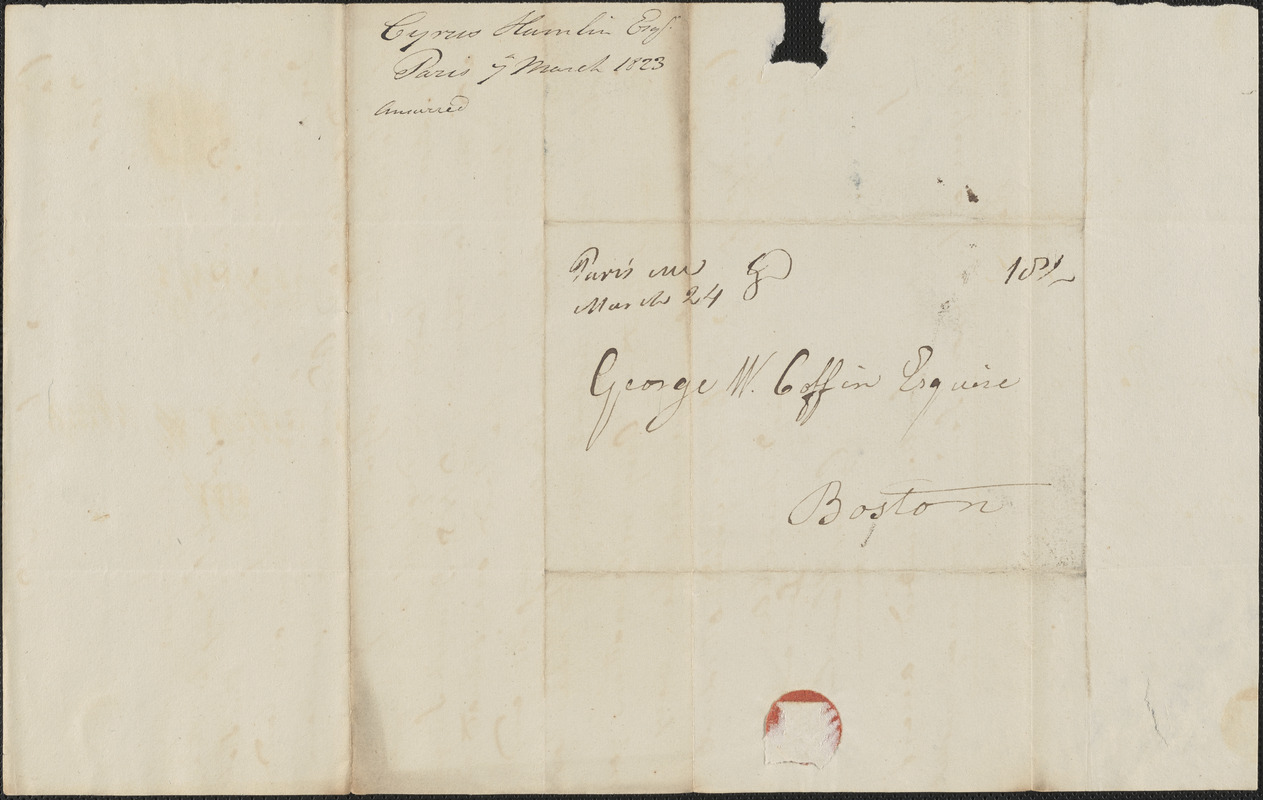 Cyrus Hamlin to George Coffin, 7 March 1823 - Digital Commonwealth